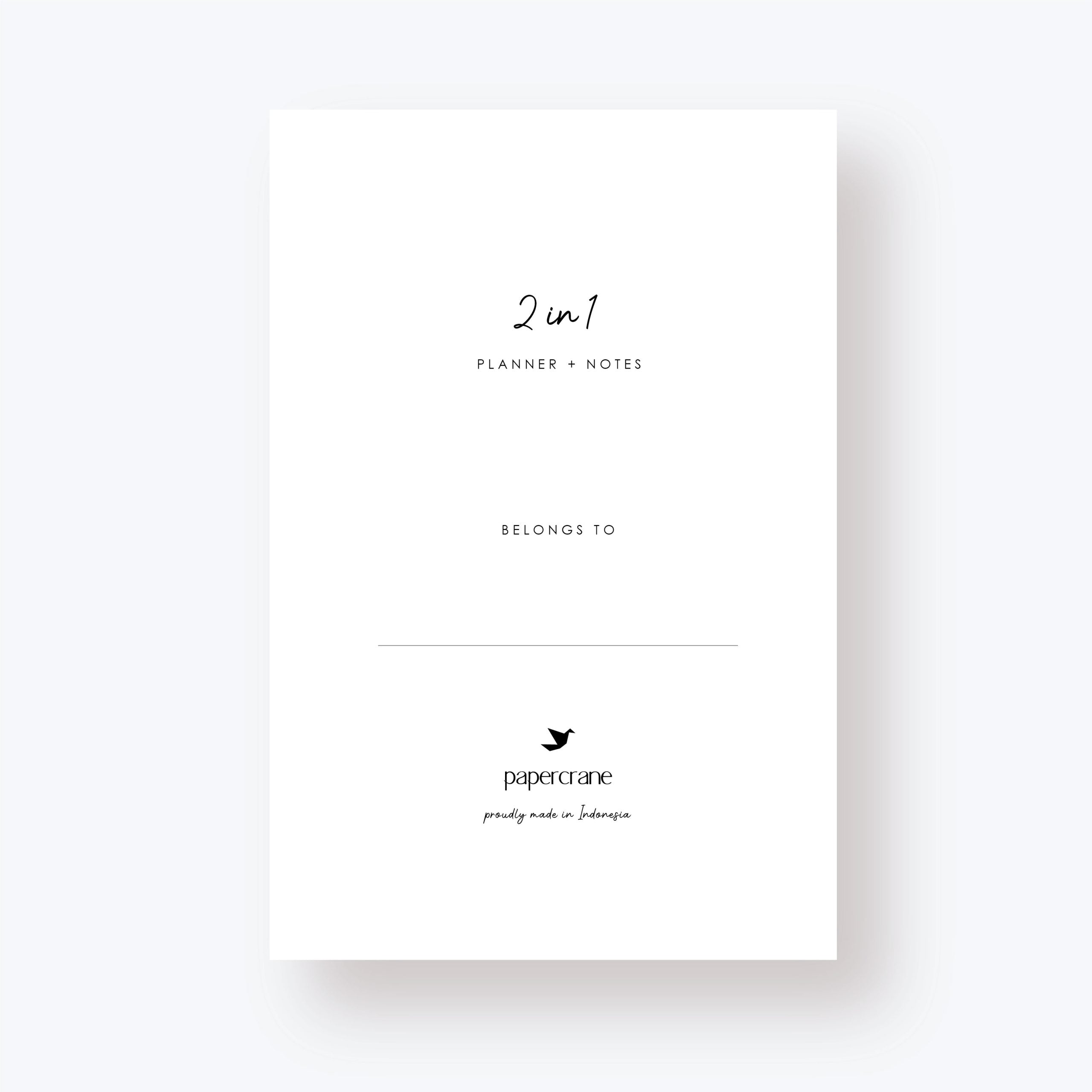 Refill Book Insert – 2 in 1 – papercrane.id